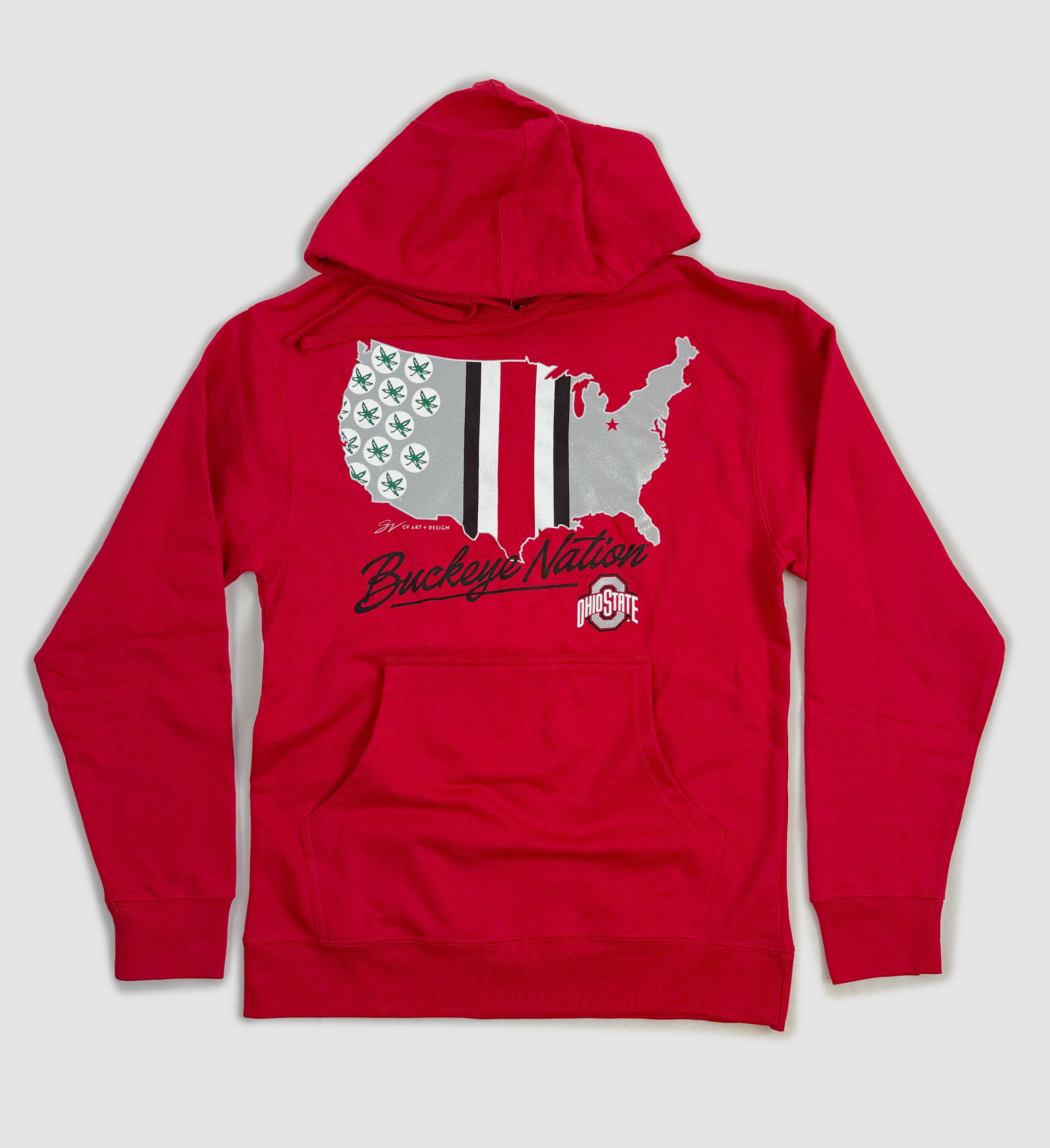 Red Ohio State Buckeye Nation Sweatshirt